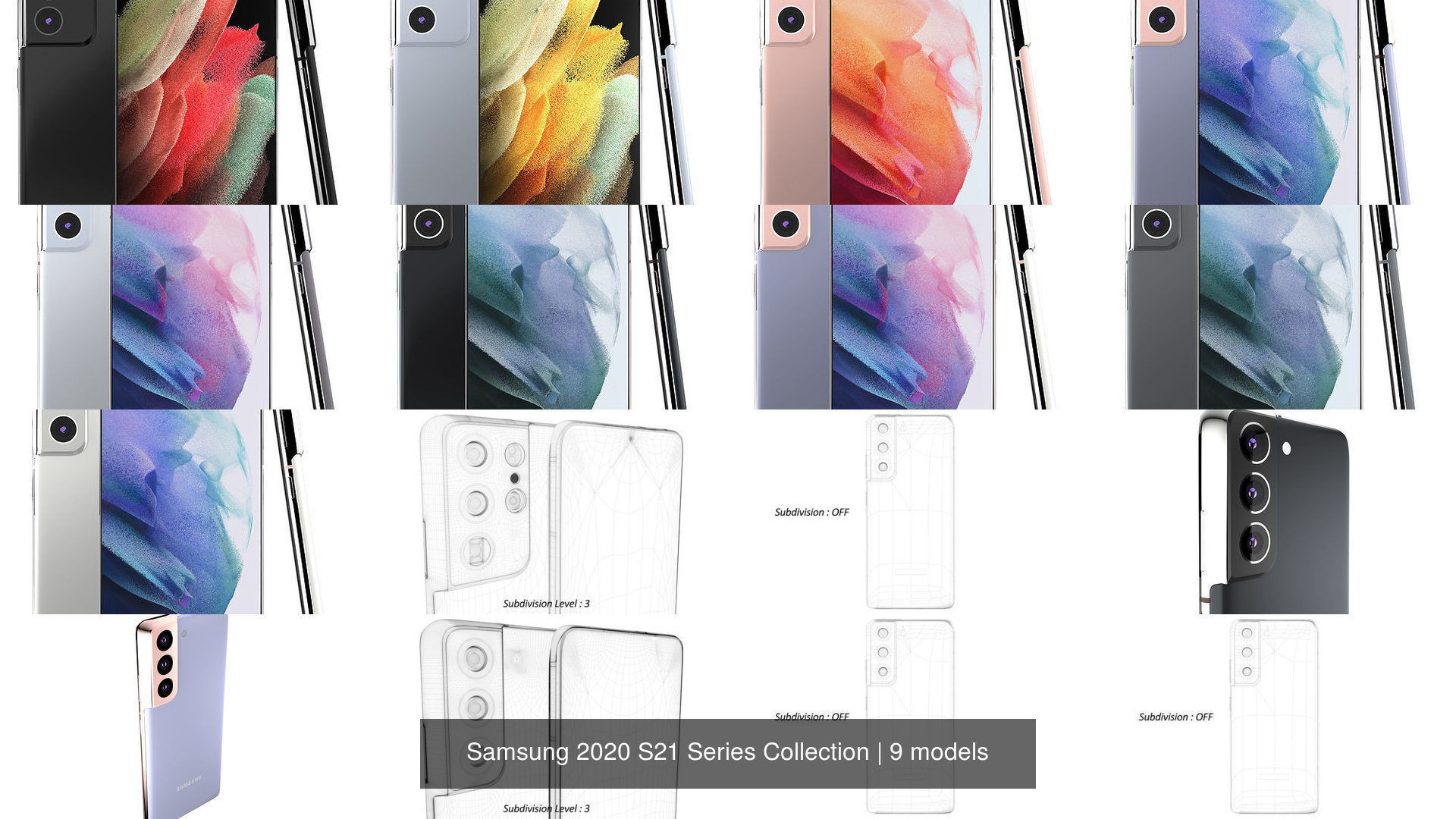 Samsung 2020 S21 Series Collection VR / AR / low-poly | CGTrader