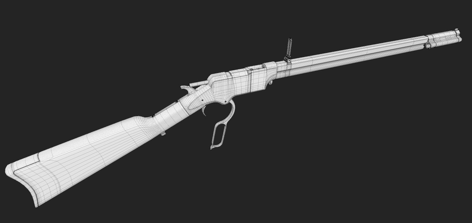 Henry Rifle 1860 3D model | CGTrader
