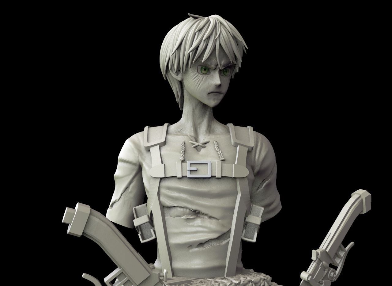 Eren Yeager Bust 3D model 3D printable | CGTrader