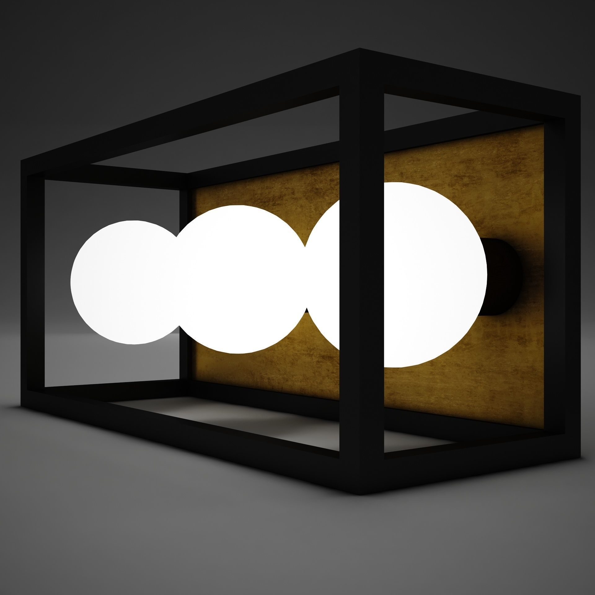 Lamp Wall Box Modern 3D model | CGTrader