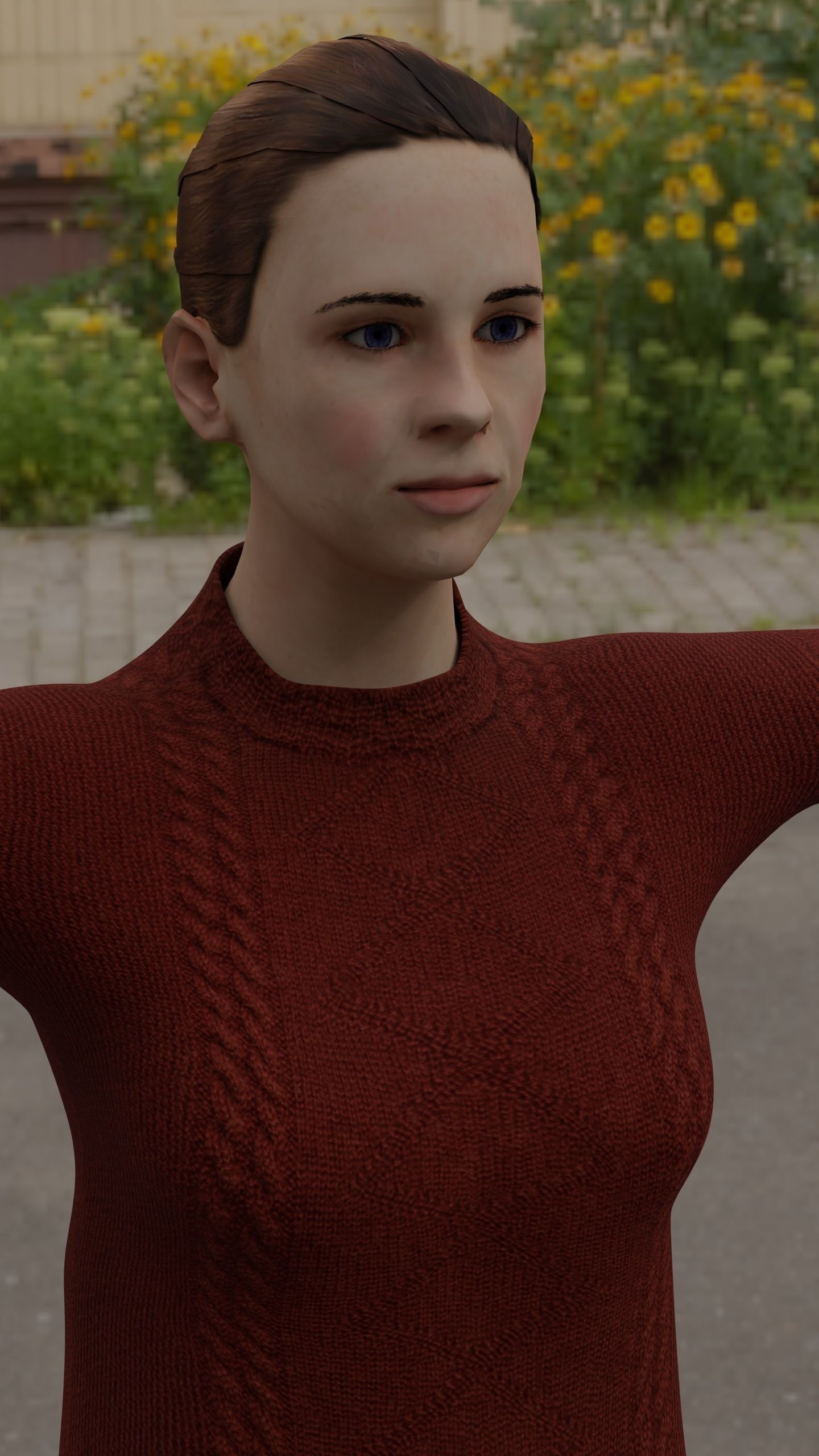 Slender tall woman in her twens average looking free 3D model | CGTrader