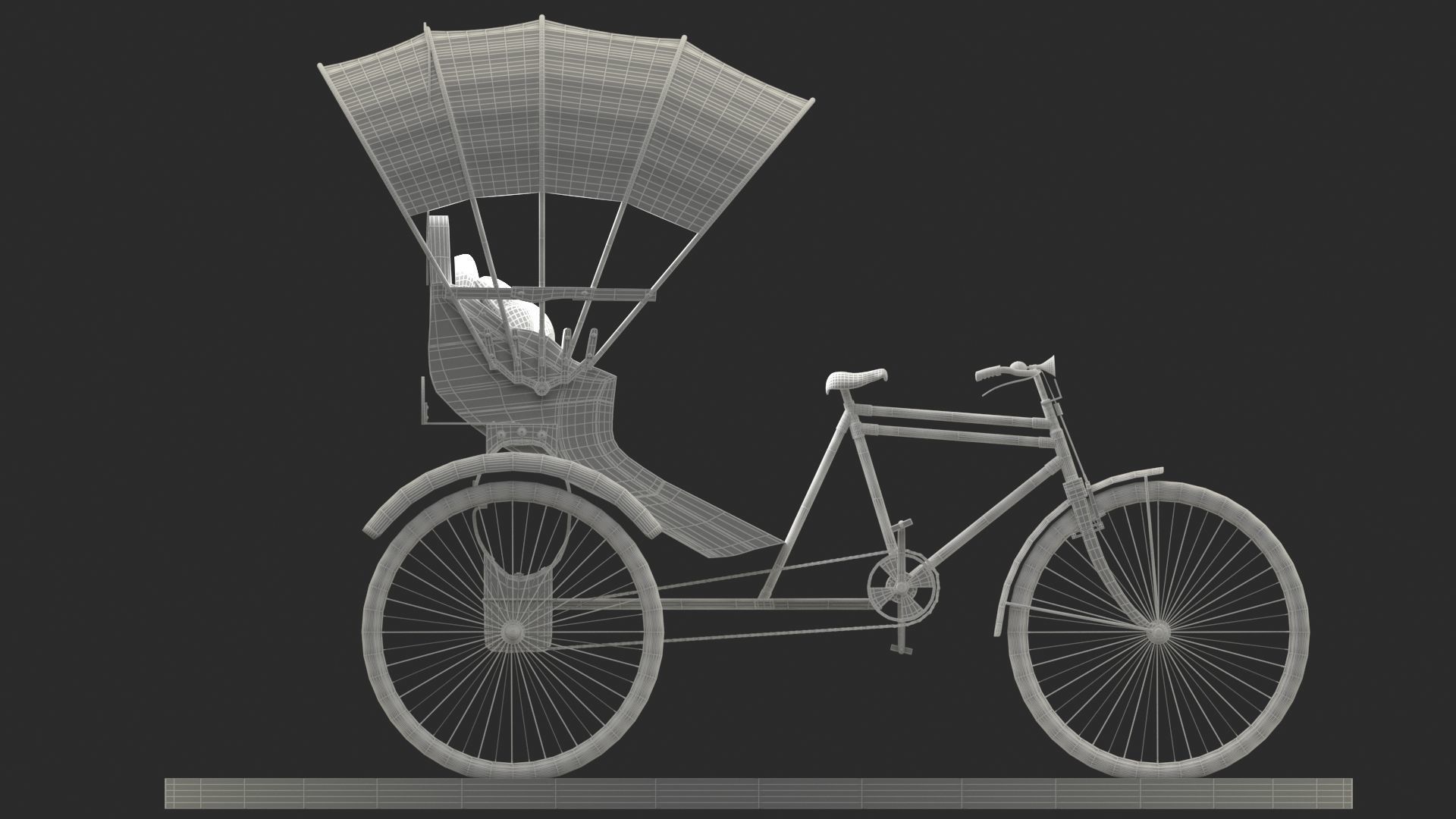 Chinese rickshaw 3D model | CGTrader