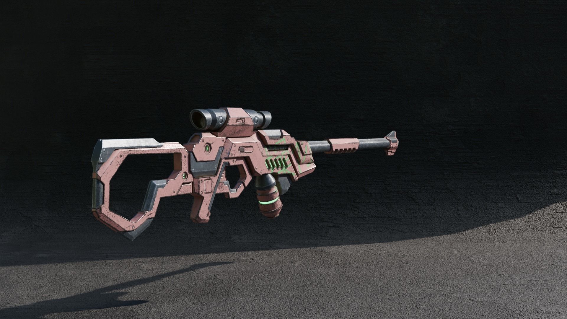 Cyberpunk Rifle free VR / AR / low-poly 3D model | CGTrader