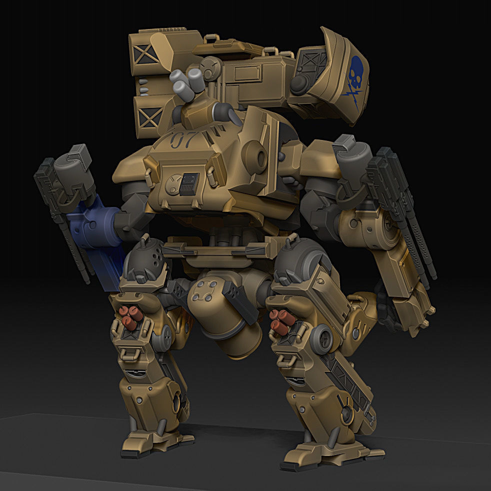 Puma Heavy Mech Pose and glue figure 3D model 3D printable | CGTrader