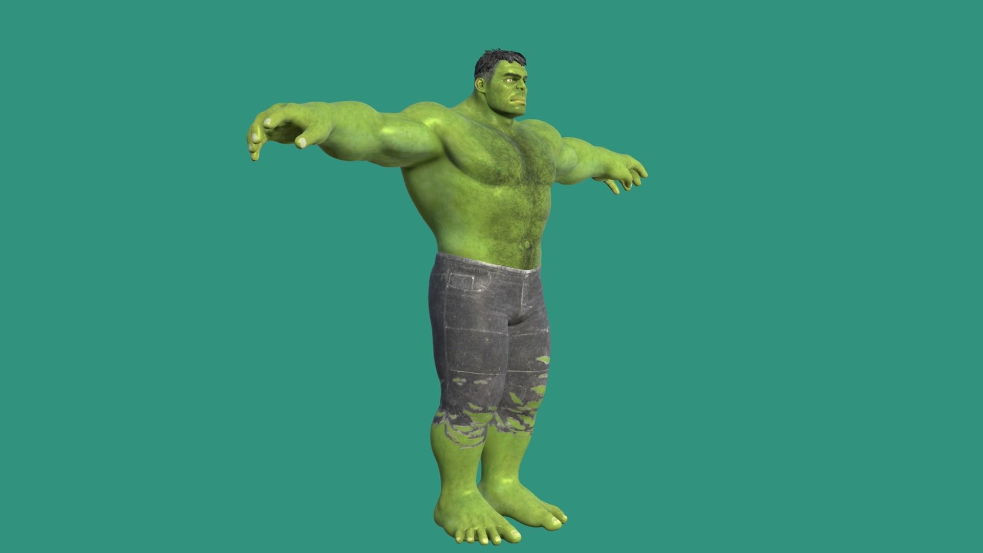 FREE HULK RIG 3D free VR / AR / low-poly 3D model animated rigged ...