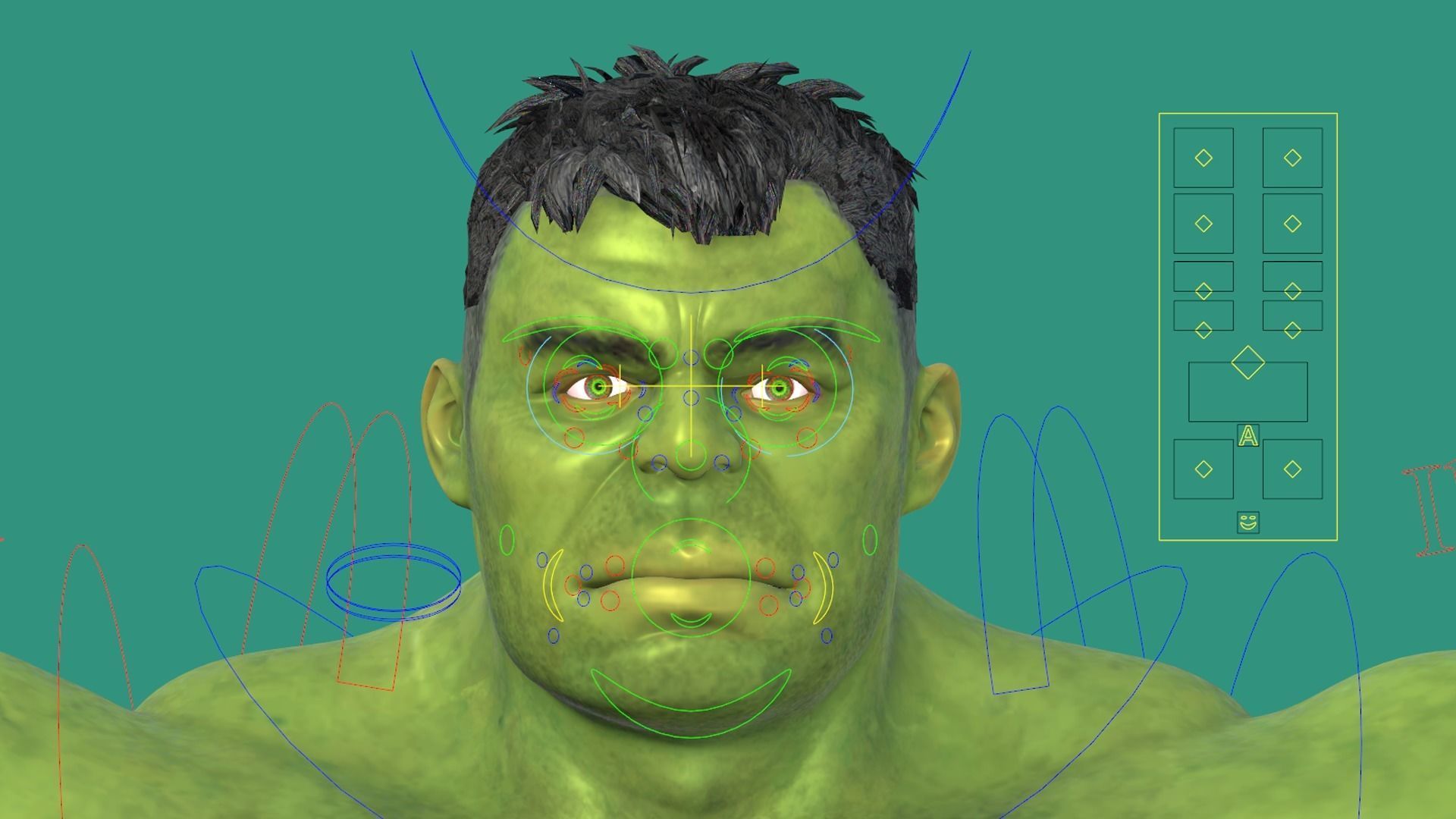 FREE HULK RIG 3D free VR / AR / low-poly 3D model animated rigged ...