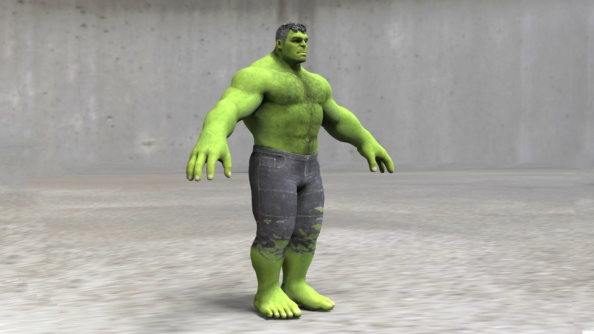 FREE HULK RIG 3D free VR / AR / low-poly 3D model animated rigged ...