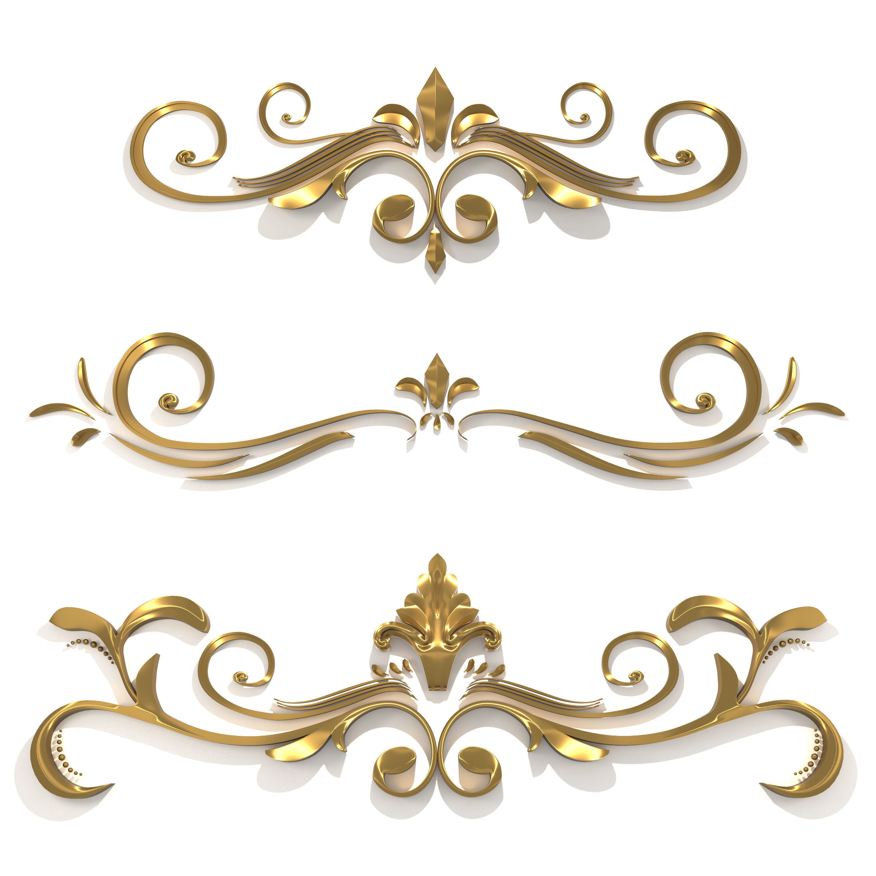 Floral Ornament Frames 3D model | CGTrader