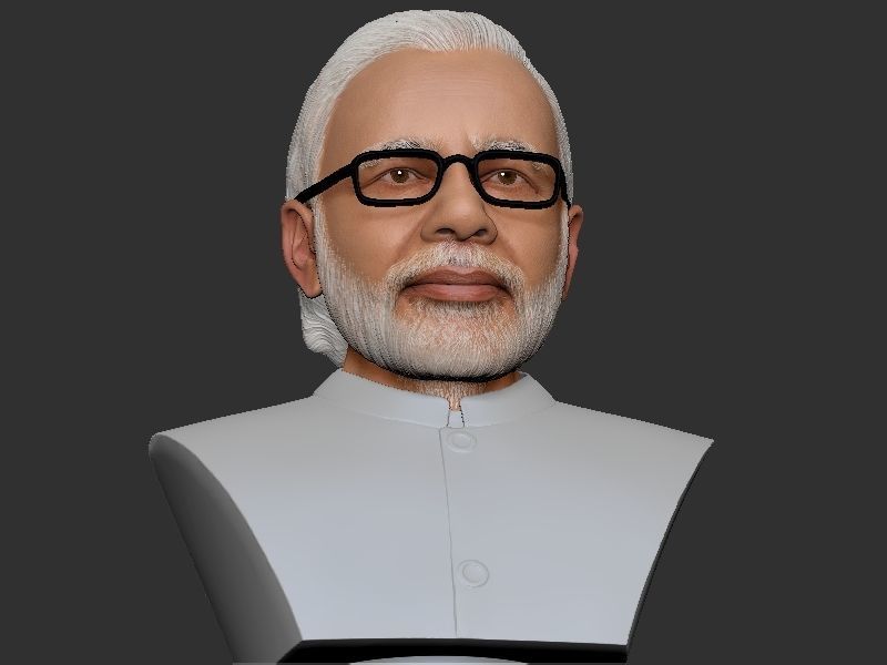 Narendra Modi Bust design with textured 3D model 3D printable | CGTrader