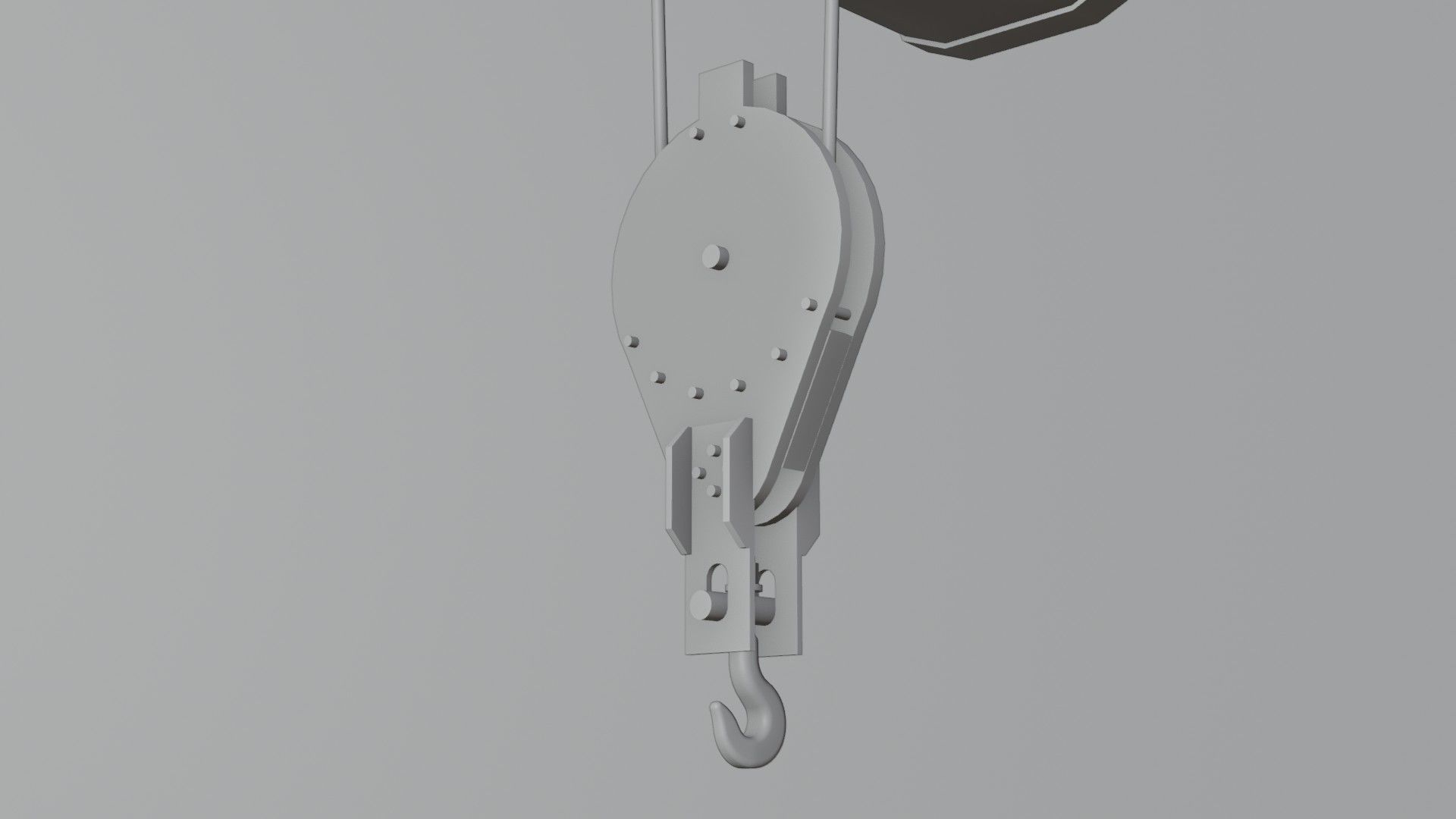 Sci-fi Crane Hoist with Chain and Load Block 3D model | CGTrader