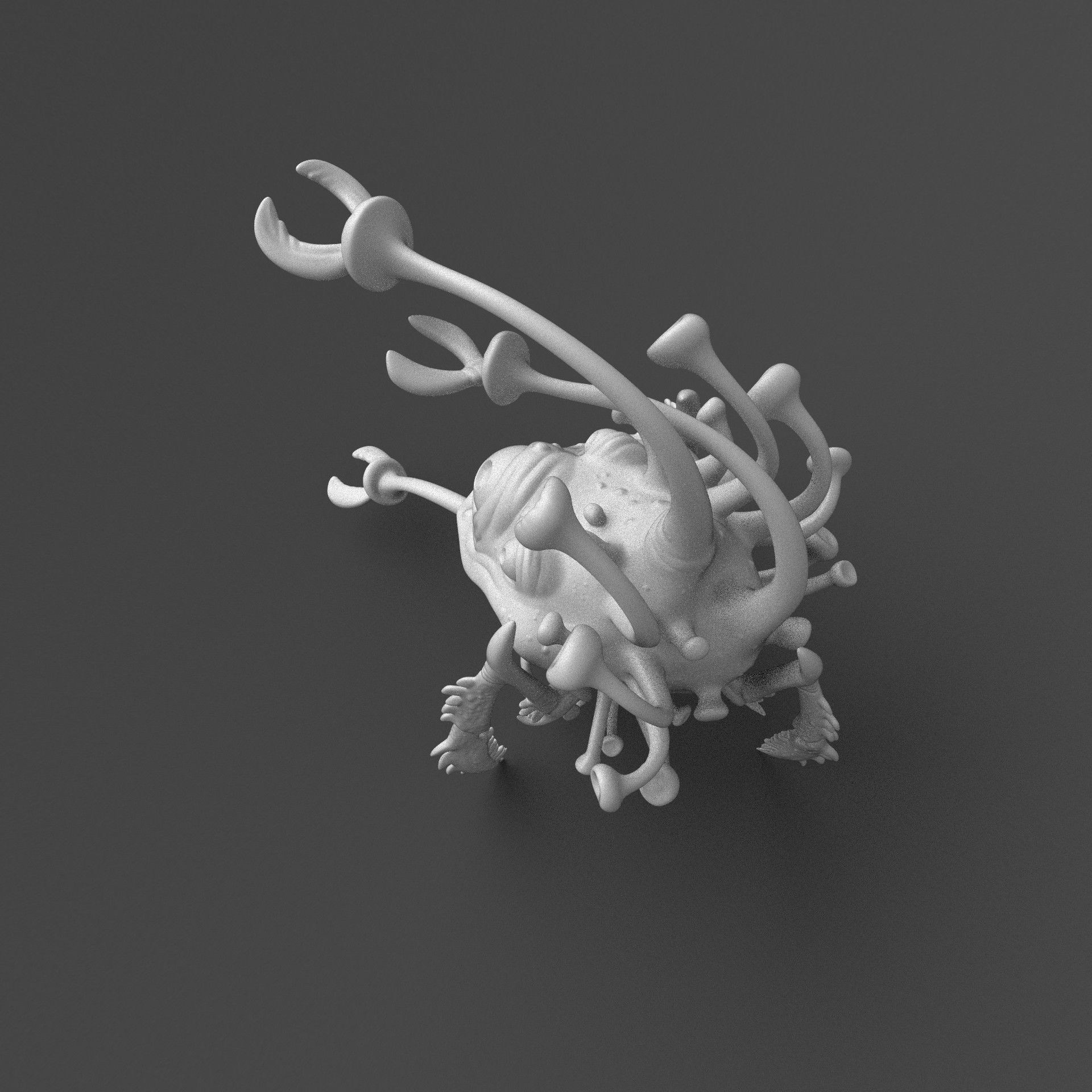 Funny coronavirus monster 3D print model 3D model 3D printable | CGTrader