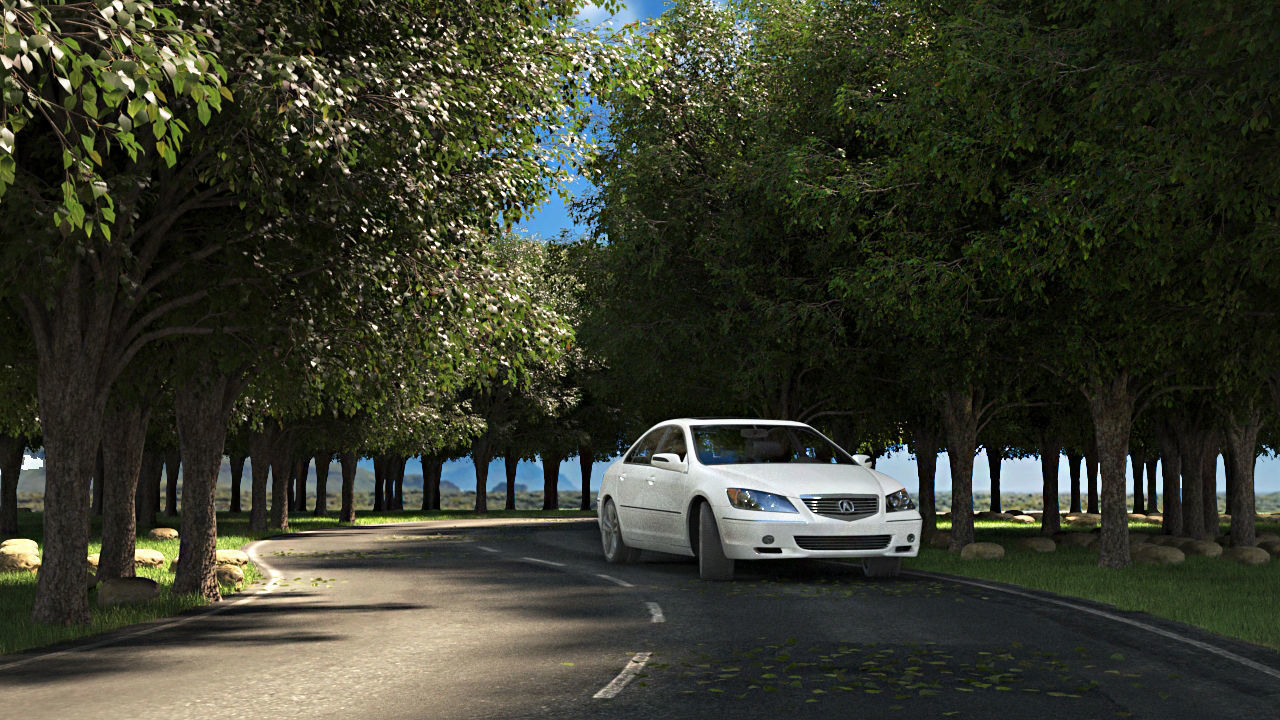 Road Scene free 3D model | CGTrader