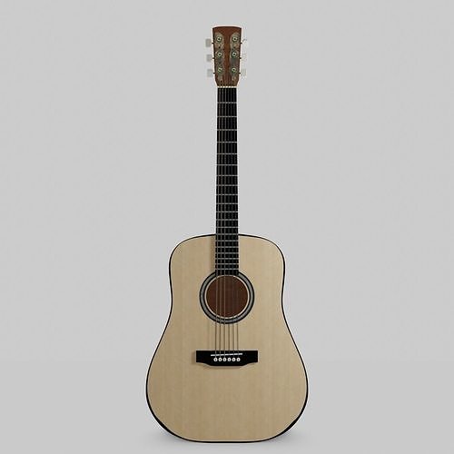 Acoustic Guitar 3D model | CGTrader
