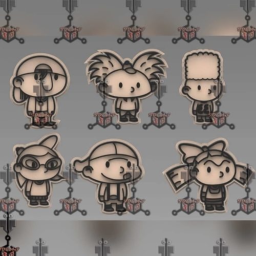 cookie cutter hey arnold 3D model 3D printable | CGTrader