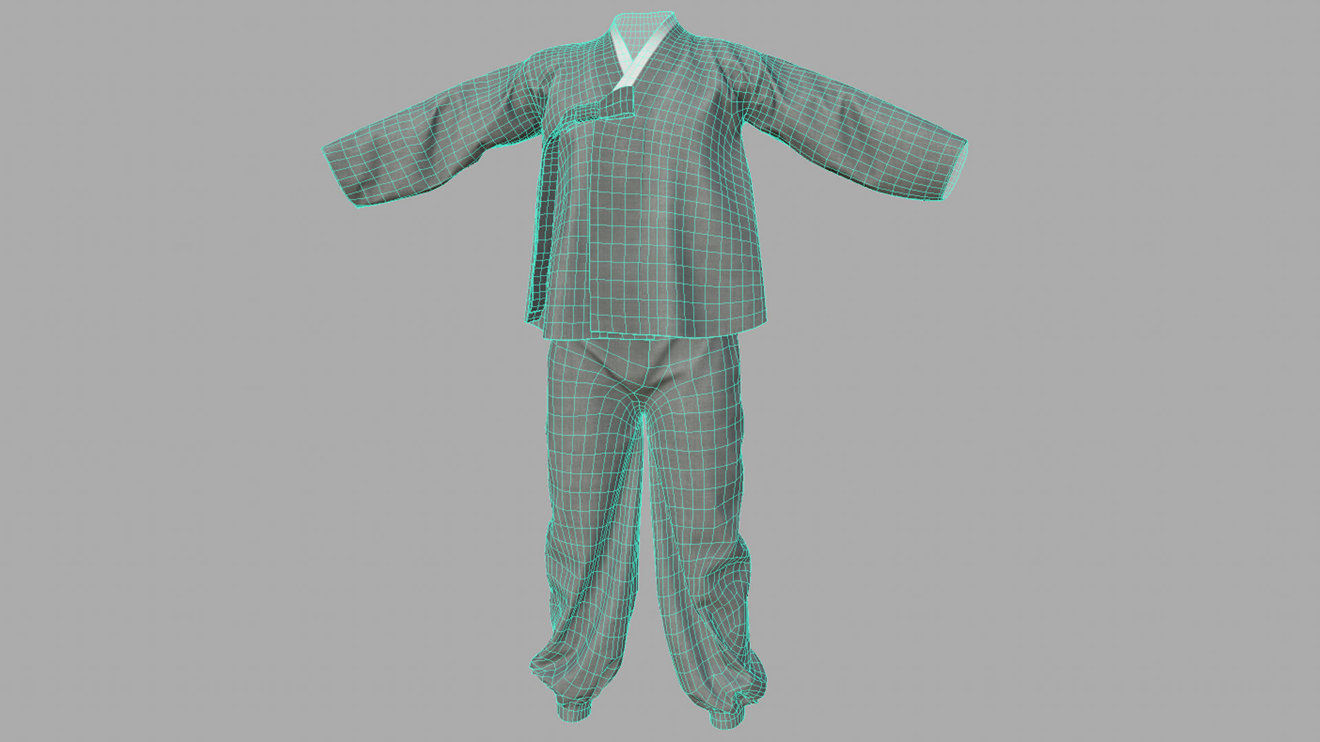 3D model Baji Jeogori Korea Clothing for man VR / AR / low-poly | CGTrader