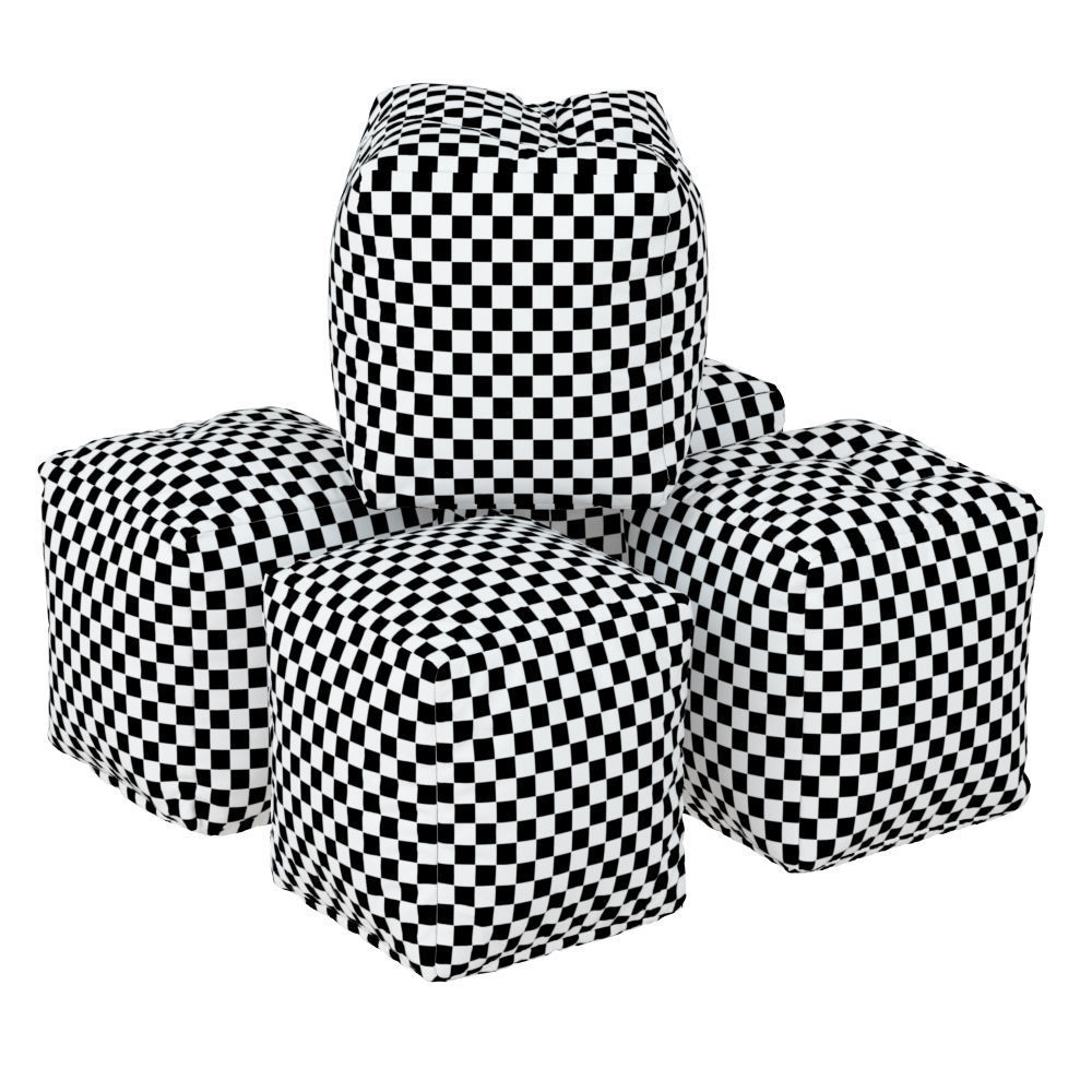 Oxford Colored Poufs Collection 3D model | CGTrader