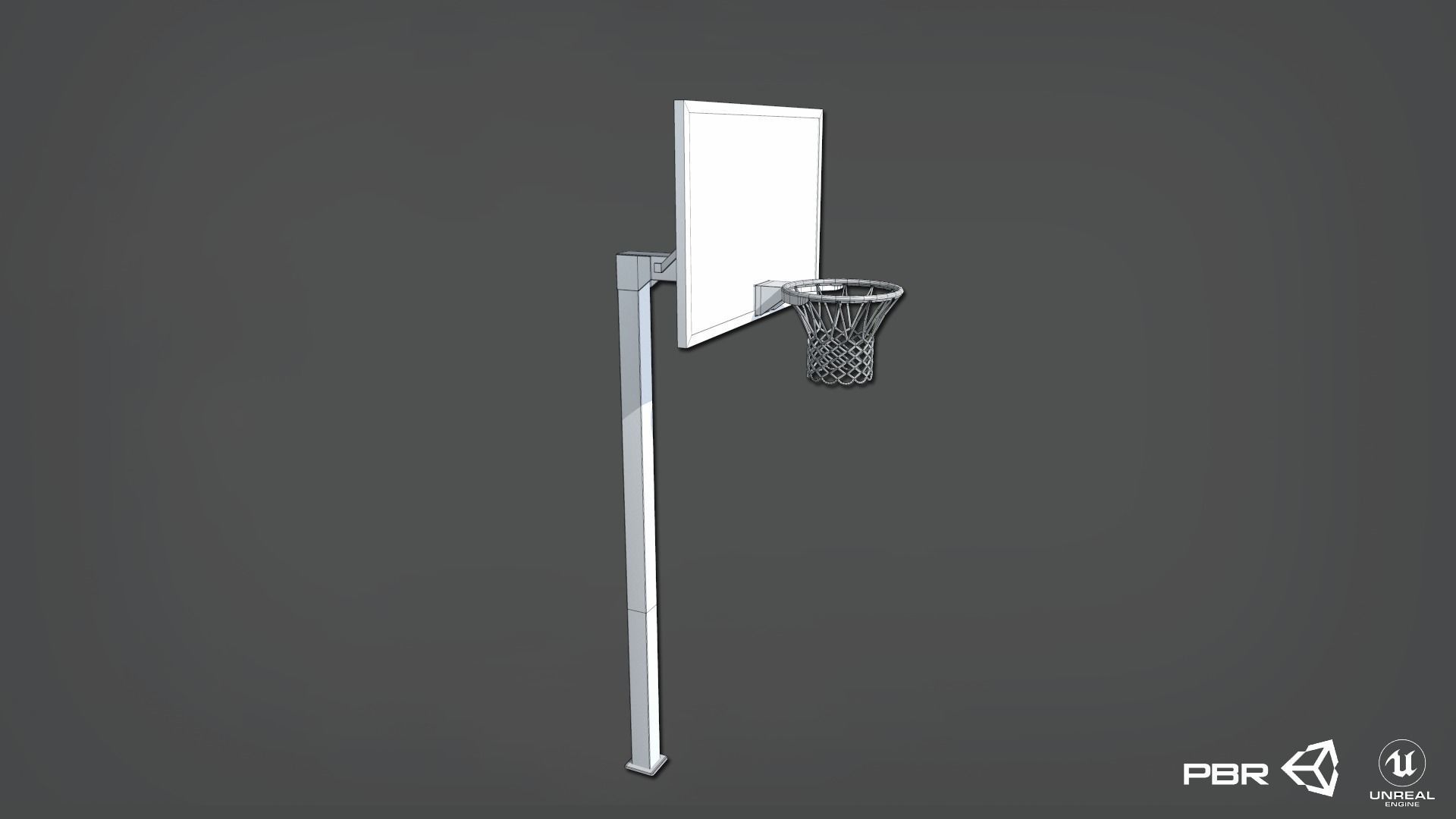 3D model Basketball Hoop Low poly Game Ready PBR VR / AR / low-poly ...