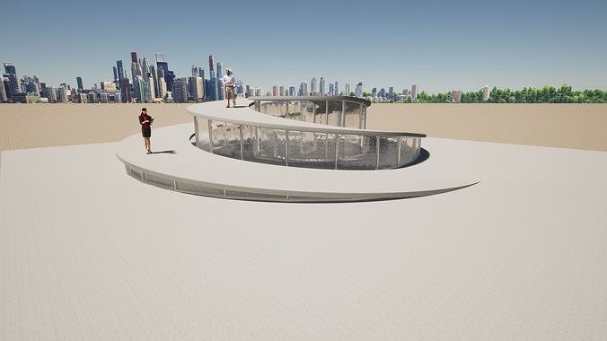 Helical ramp free 3D model | CGTrader