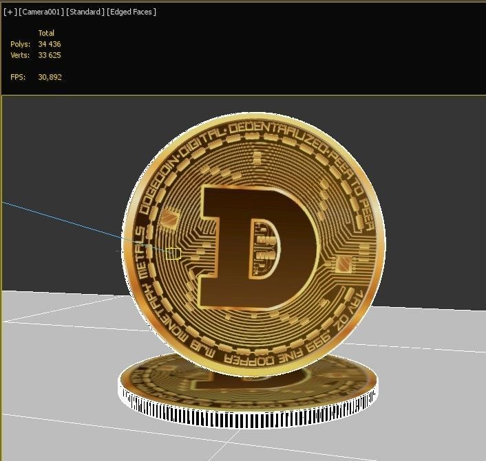 Dogecoin 3D model | CGTrader
