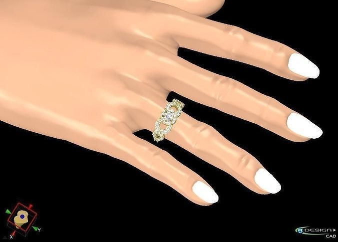 Ring Diamant 3D model 3D printable | CGTrader