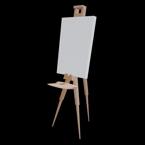 3D model Low Poly Easel VR / AR / low-poly | CGTrader