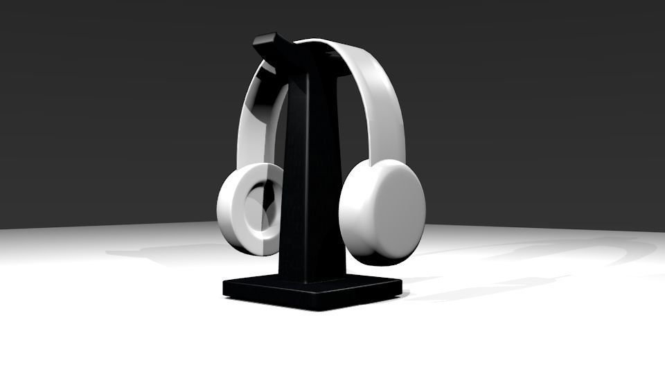 Headset headphone stand free 3D model | CGTrader