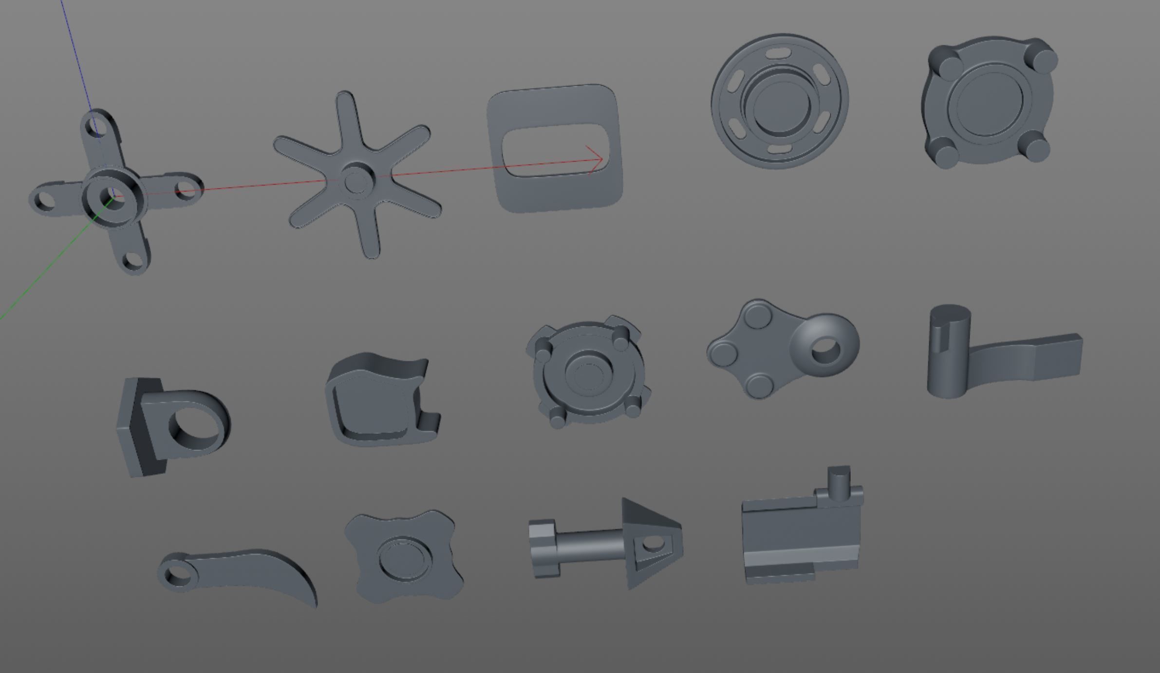 Engineering mechanical hardware parts 3D model | CGTrader
