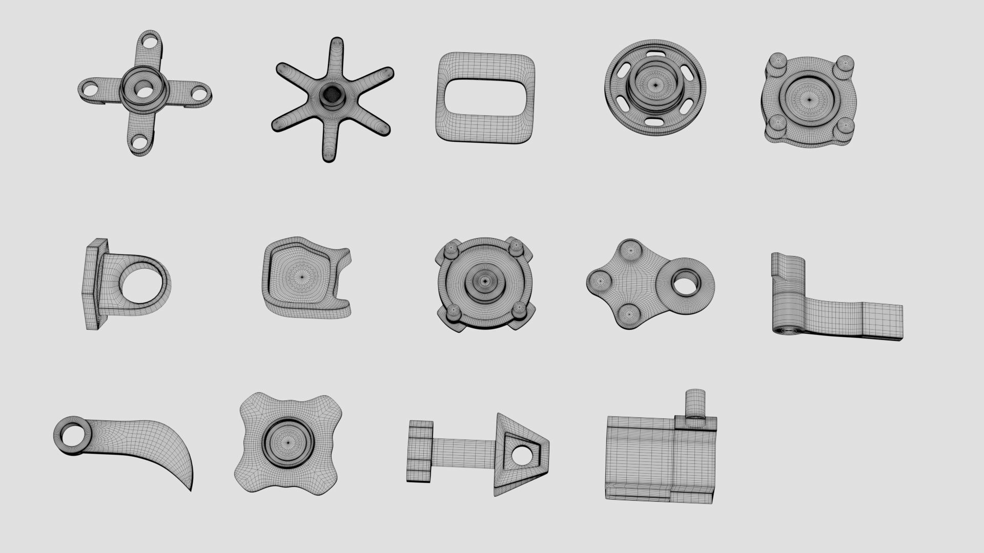 Engineering mechanical hardware parts 3D model | CGTrader