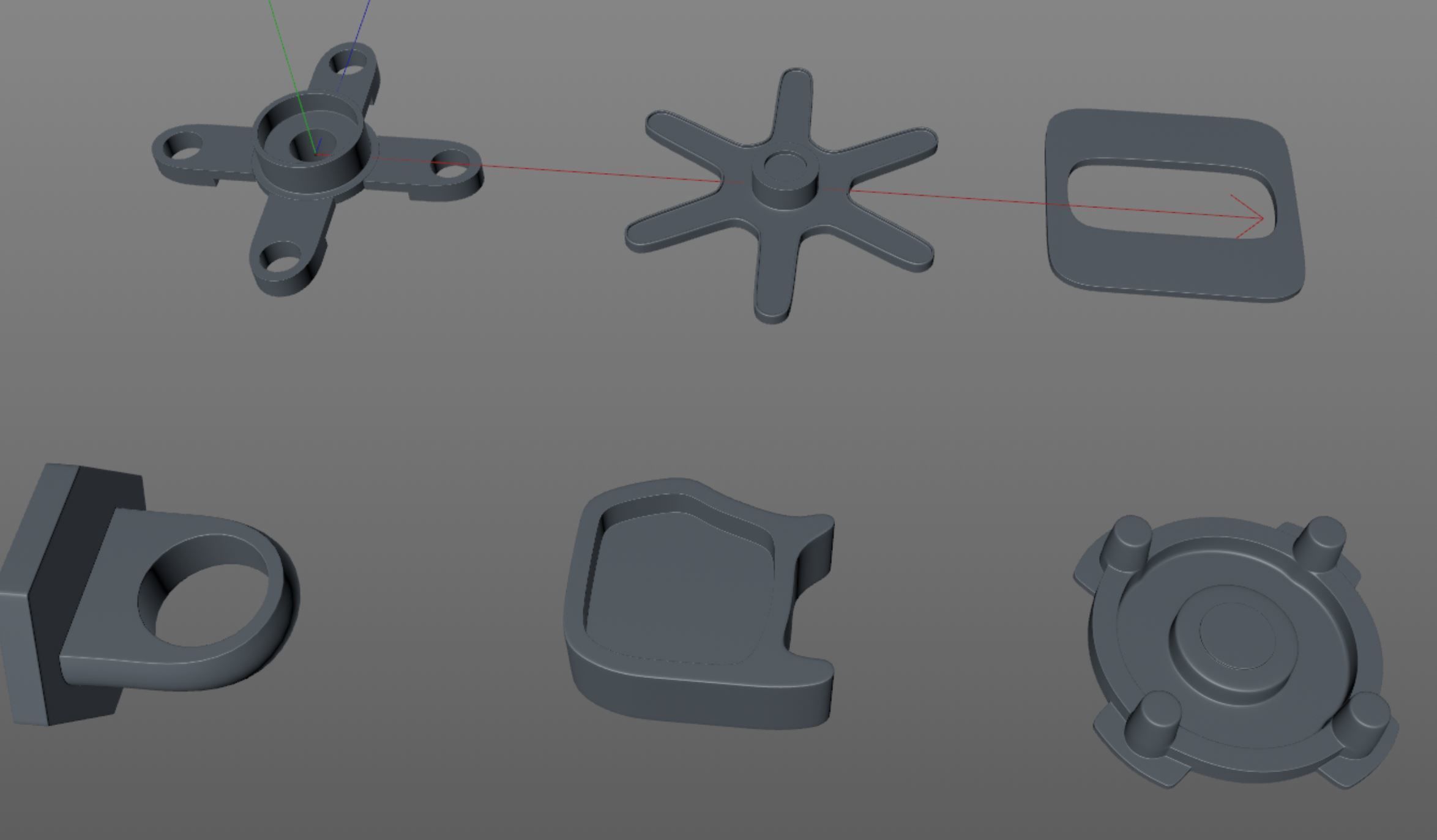 Engineering mechanical hardware parts 3D model | CGTrader