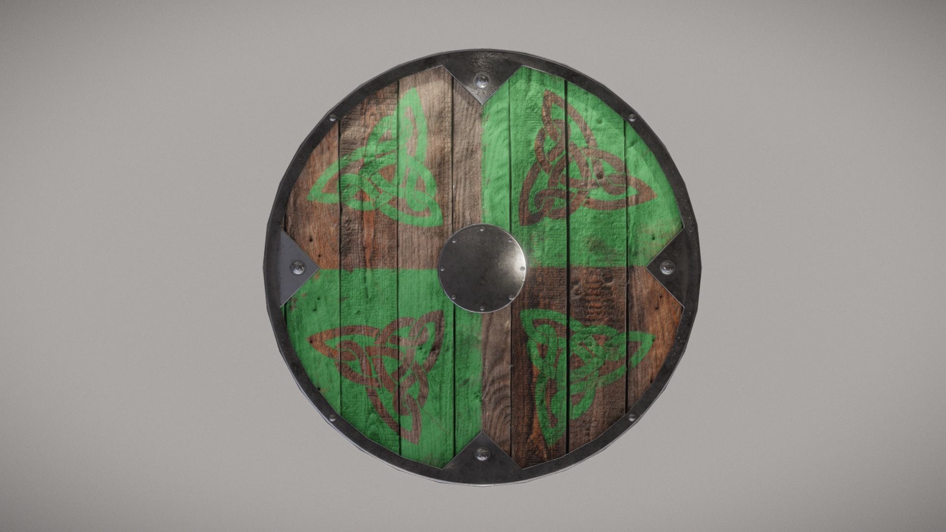 3D model Painted Shield VR / AR / low-poly | CGTrader