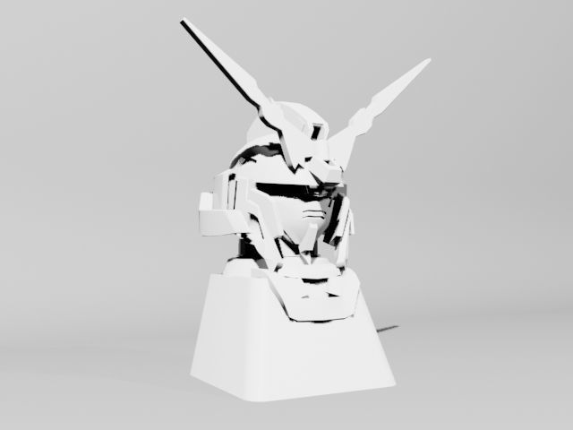 Unicorn Gundam keycap 3D model 3D printable | CGTrader
