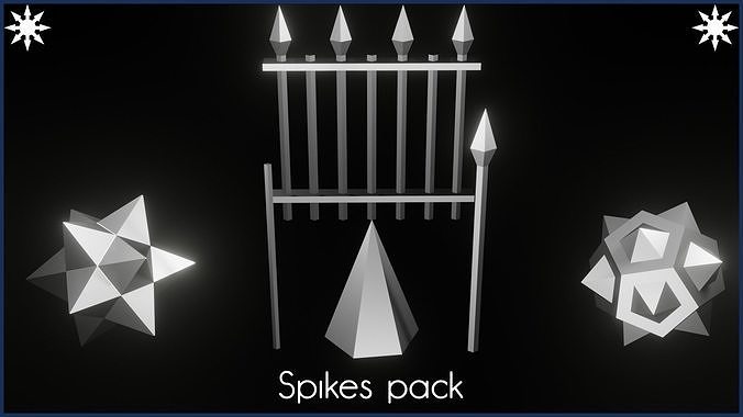 3D model Spikes pack VR / AR / low-poly | CGTrader