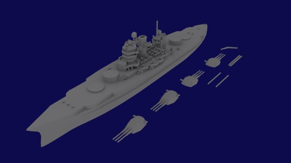 USS New Mexico BB-40 3D model 3D printable | CGTrader