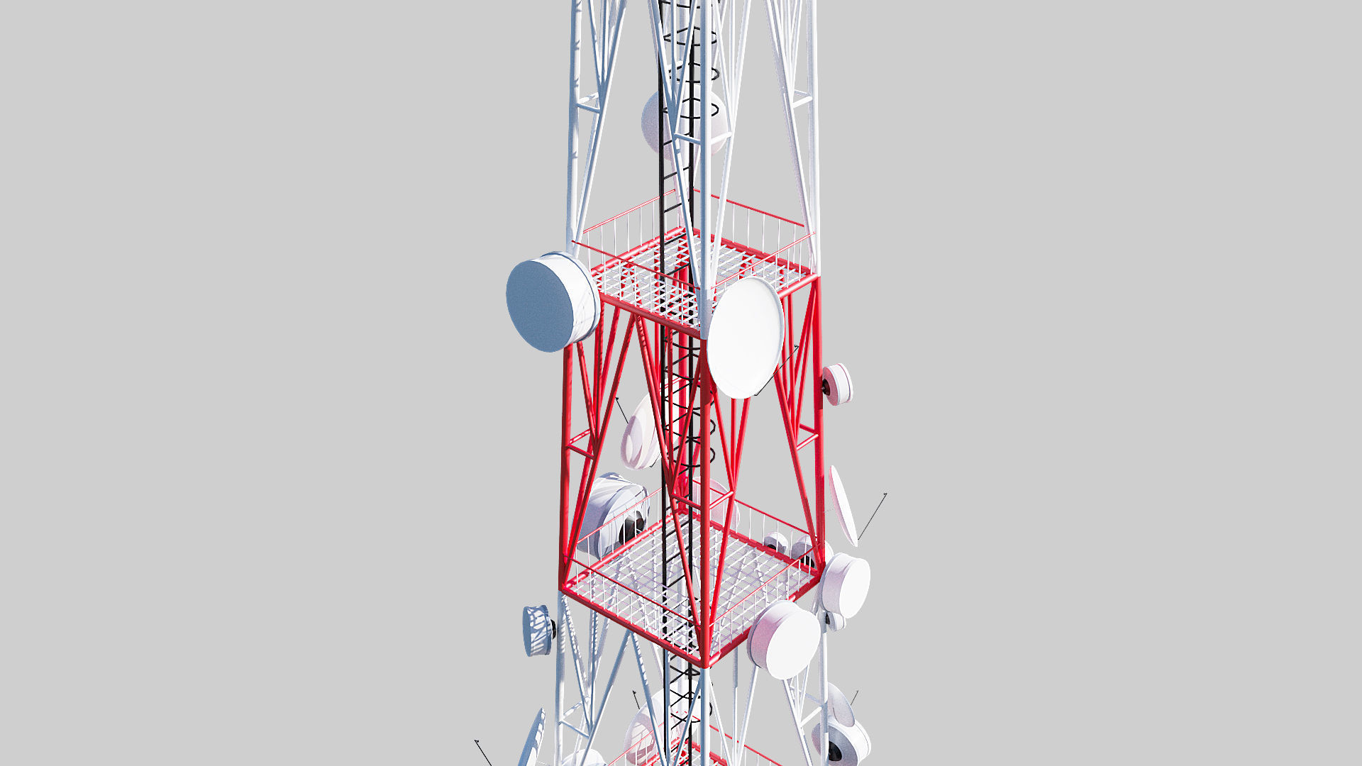 Telecommunication Tower 3D model | CGTrader