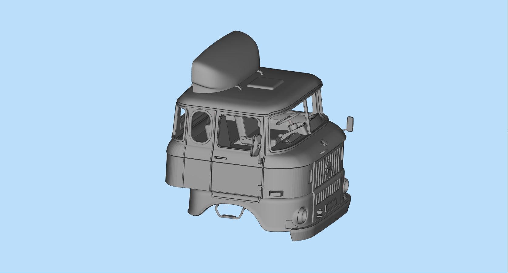 IFA W50 long cab SCALE custom rc body shells 3D model 3D printable ...