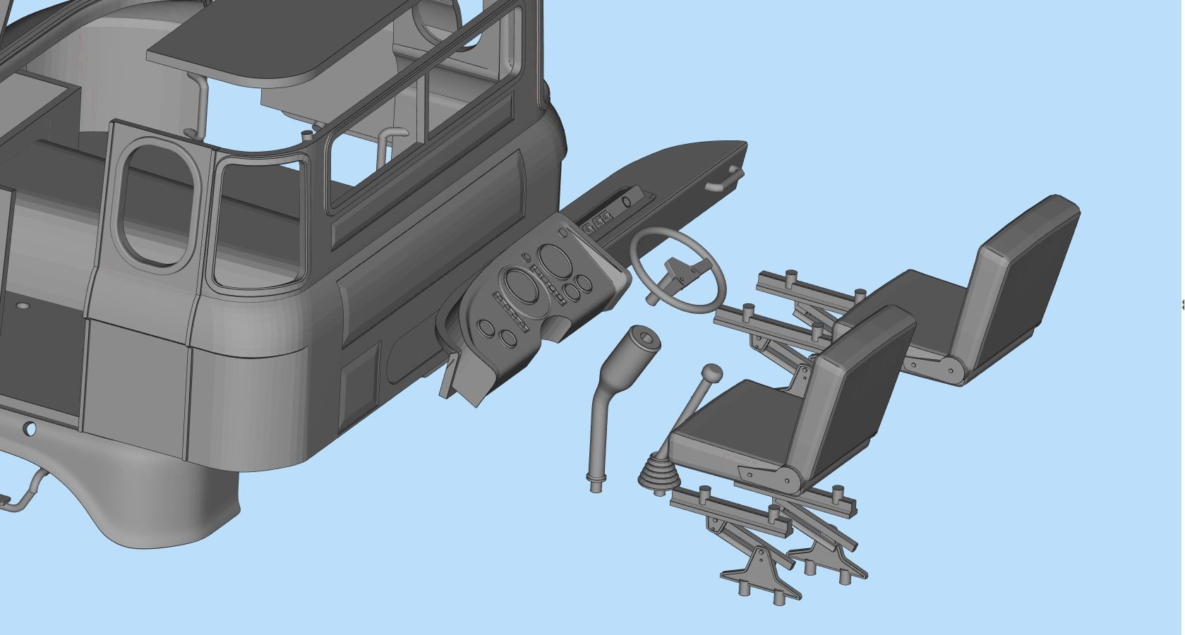 IFA W50 long cab SCALE custom rc body shells 3D model 3D printable ...