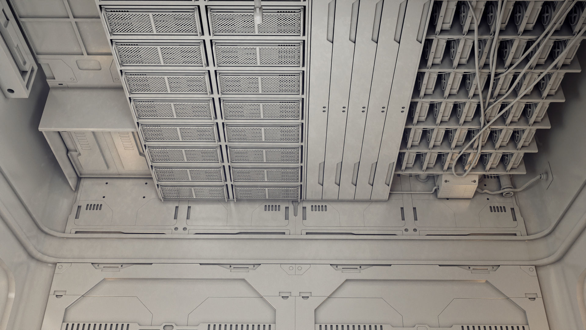 sci-fi shuttle server room 3D model | CGTrader
