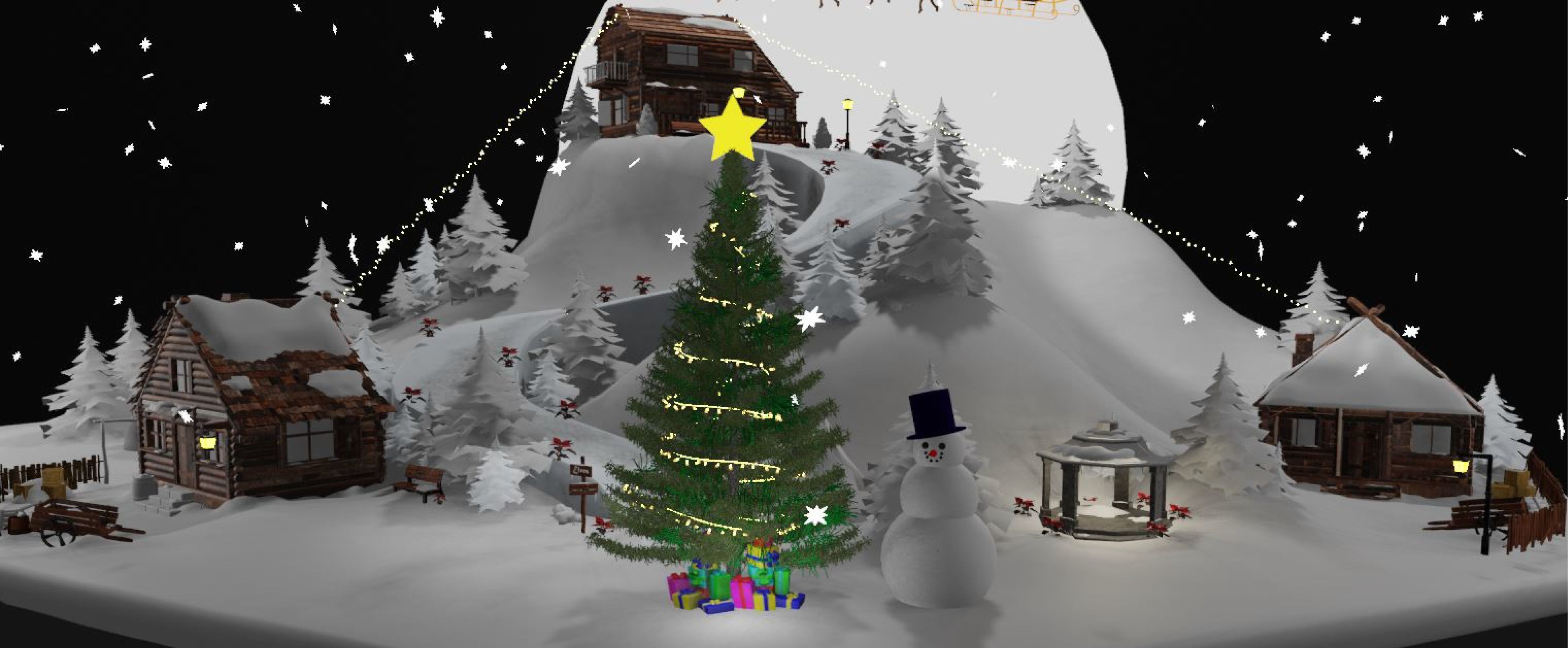 3D model Christmas Scenery VR / AR / low-poly | CGTrader