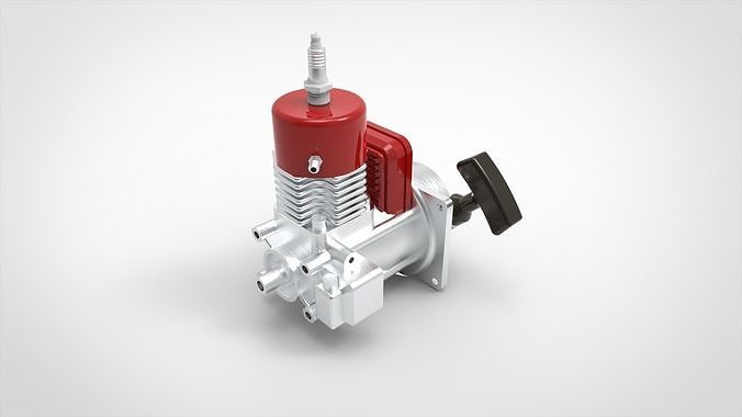 Engine Motor single piston 3D model | CGTrader