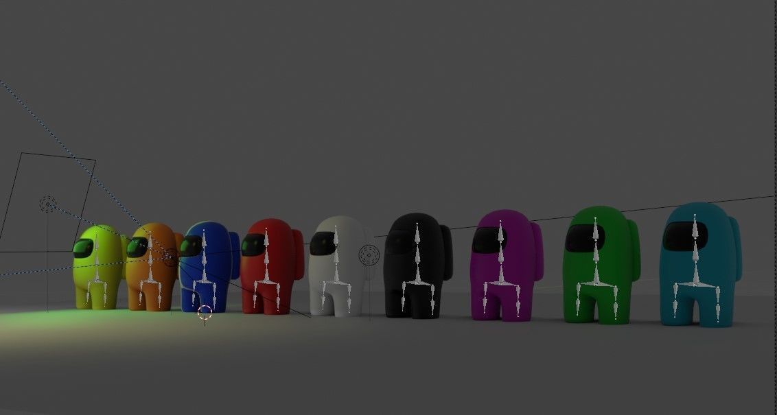 Among Us Colors Complete Crewmates free 3D model animated rigged | CGTrader