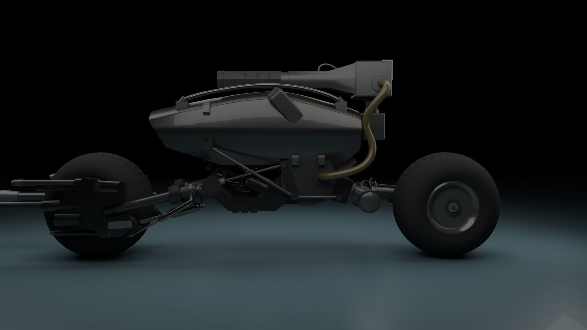 Modified Bat cycle 3D model animated | CGTrader