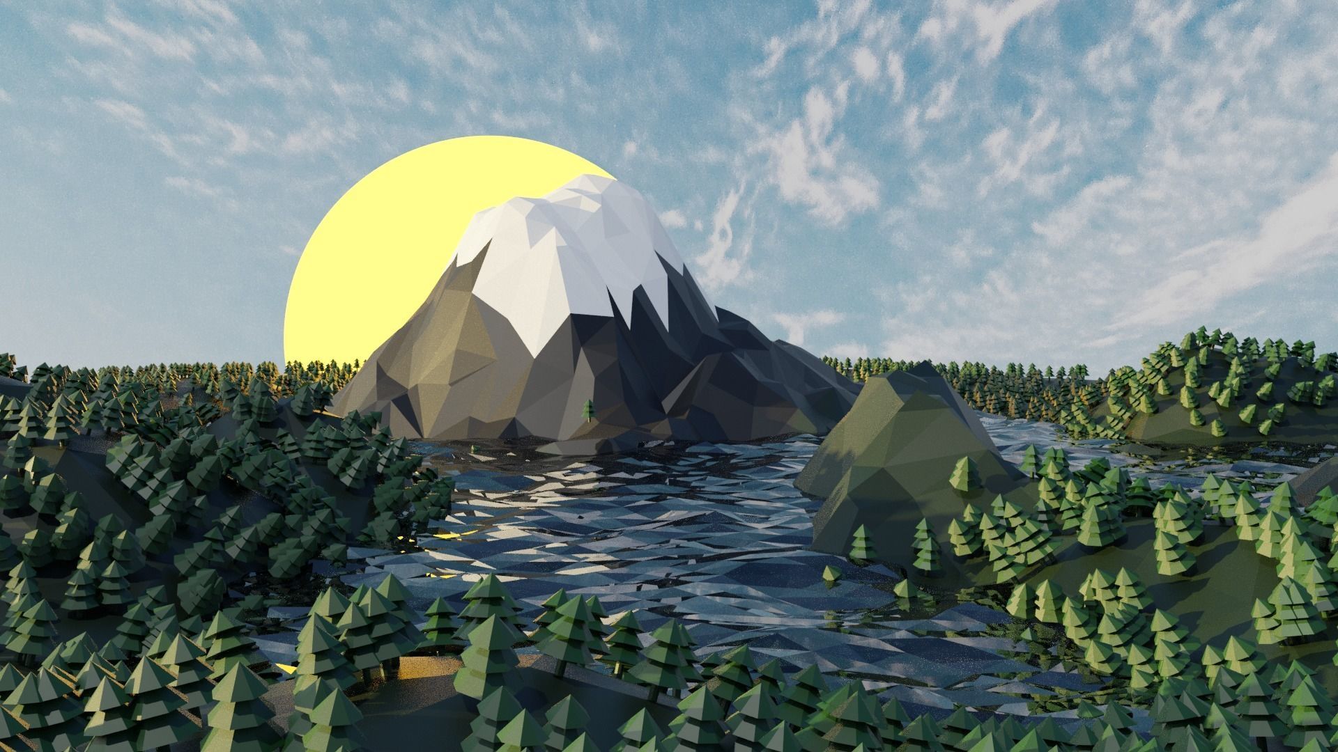Landscape free VR / AR / low-poly 3D model | CGTrader