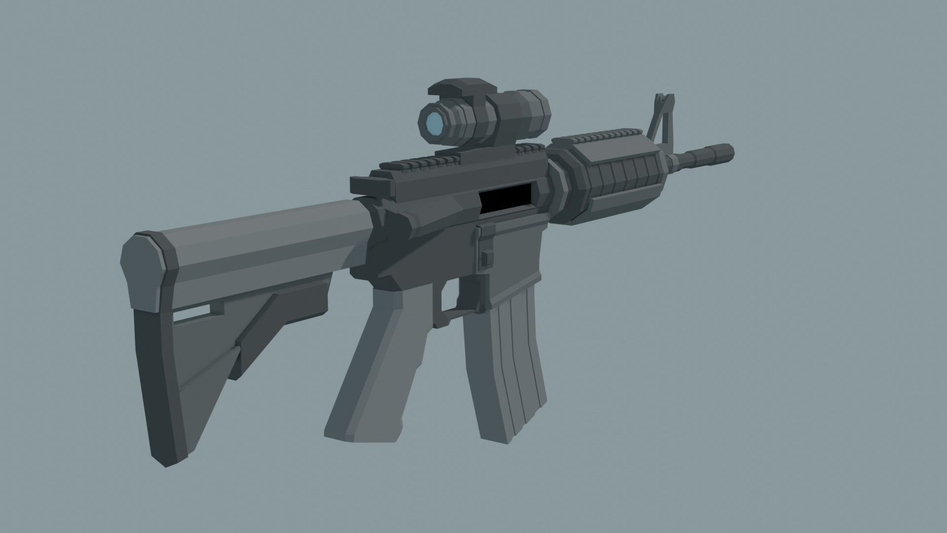 3D model LowPoly M4A1 ACOG scope VR / AR / low-poly | CGTrader