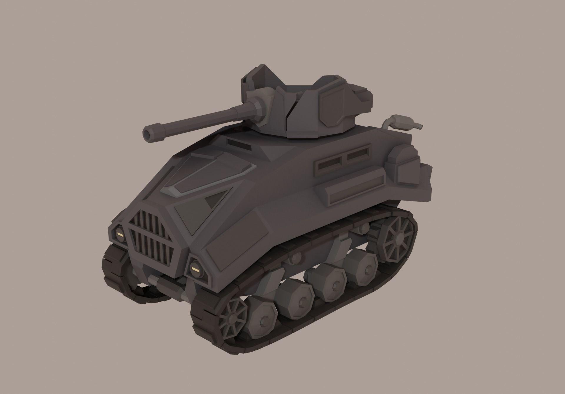 3D model Low-poly sci-fi heavy tank VR / AR / low-poly | CGTrader