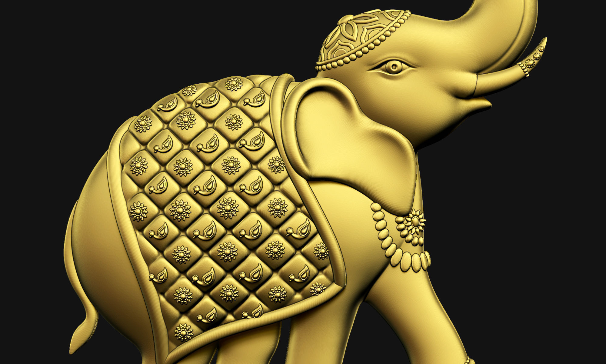 Indian Elephant Welcome Art 3D model 3D printable | CGTrader