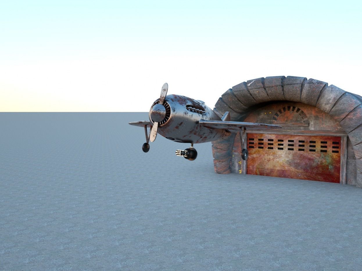 3d FANTASTIC IRON AIRPLANE 3D model rigged | CGTrader
