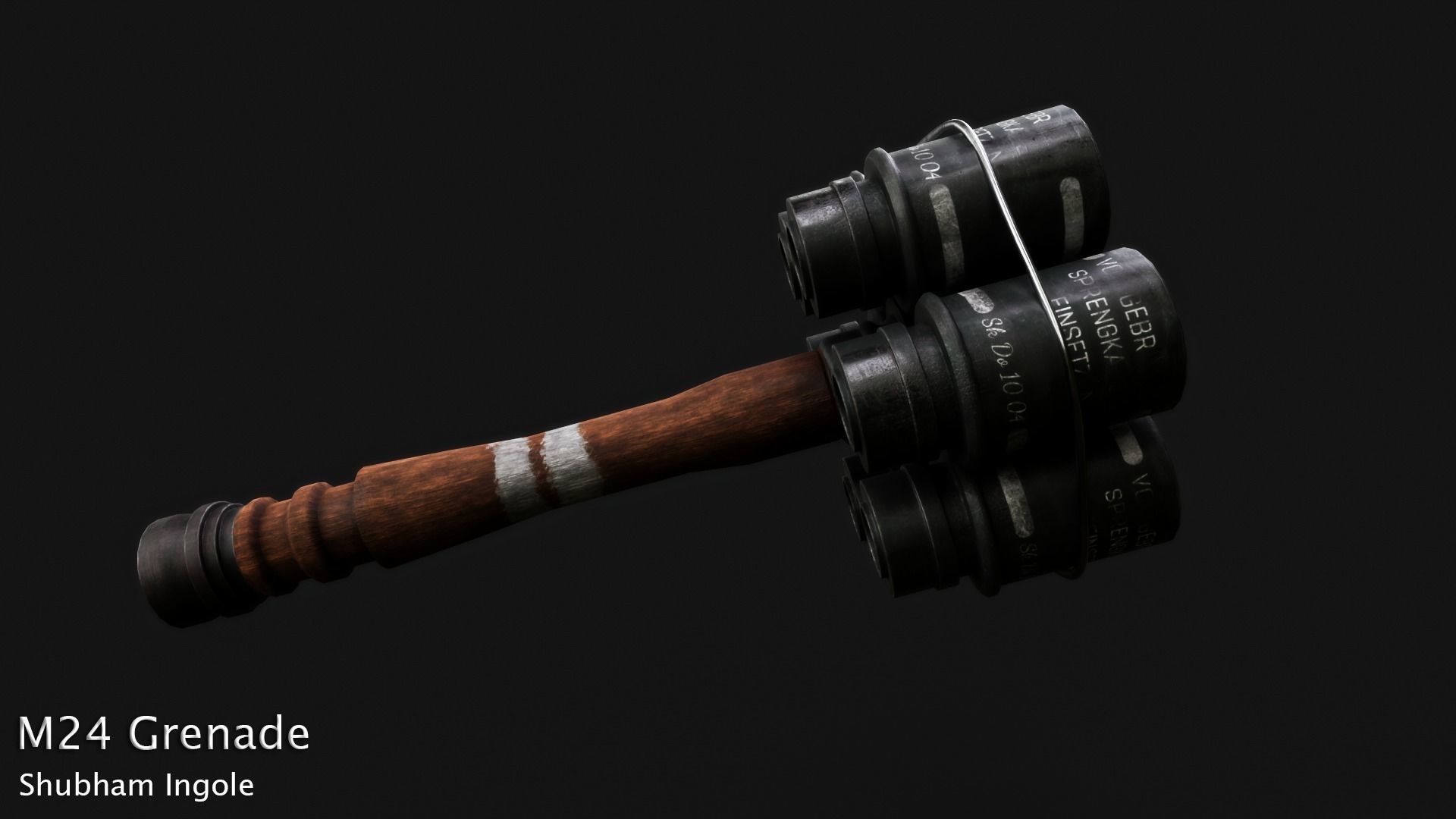 3D model M24 Grenade 3D Model with Textures VR / AR / low-poly | CGTrader