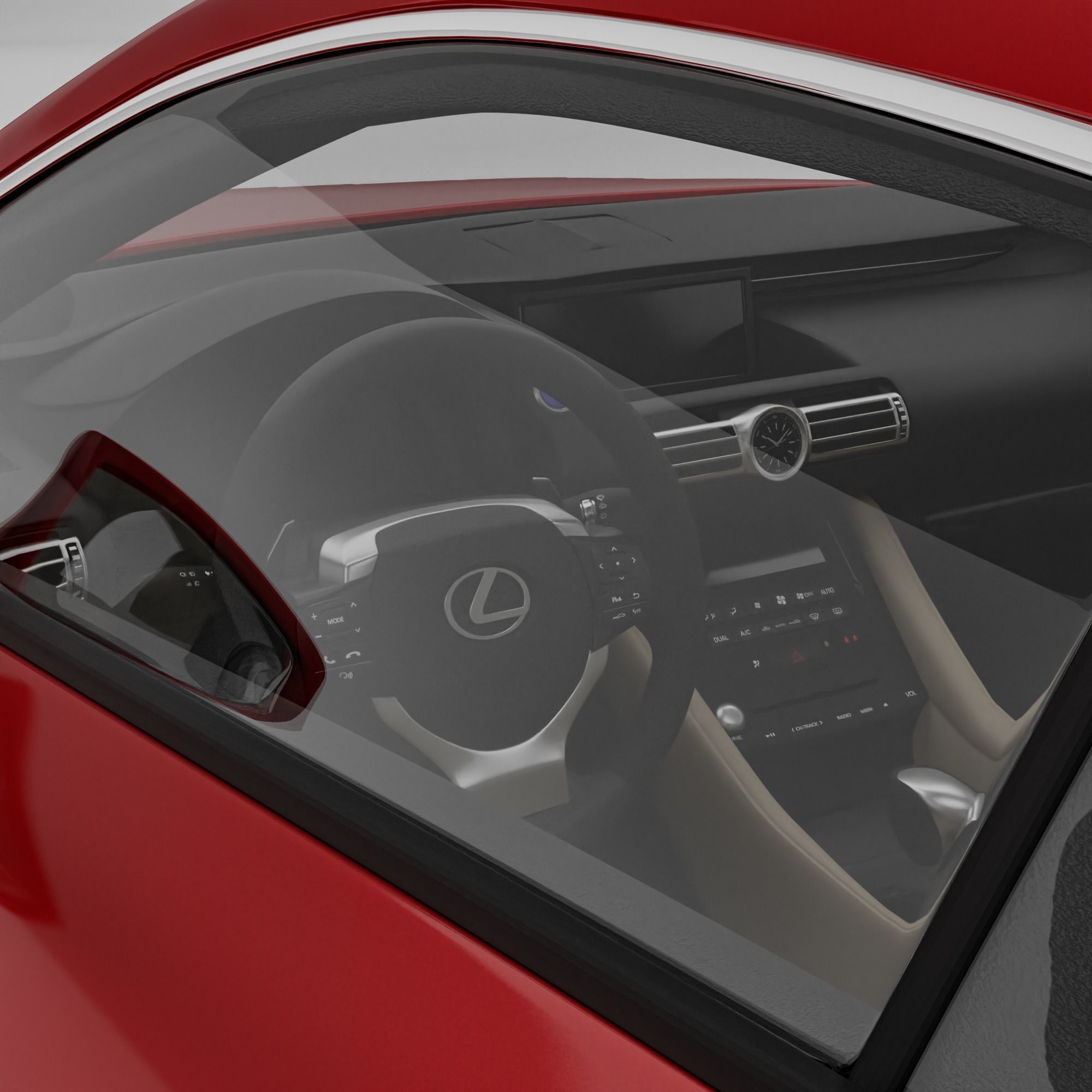 Lexus RC300h 2019 detailed interior 3D model rigged | CGTrader