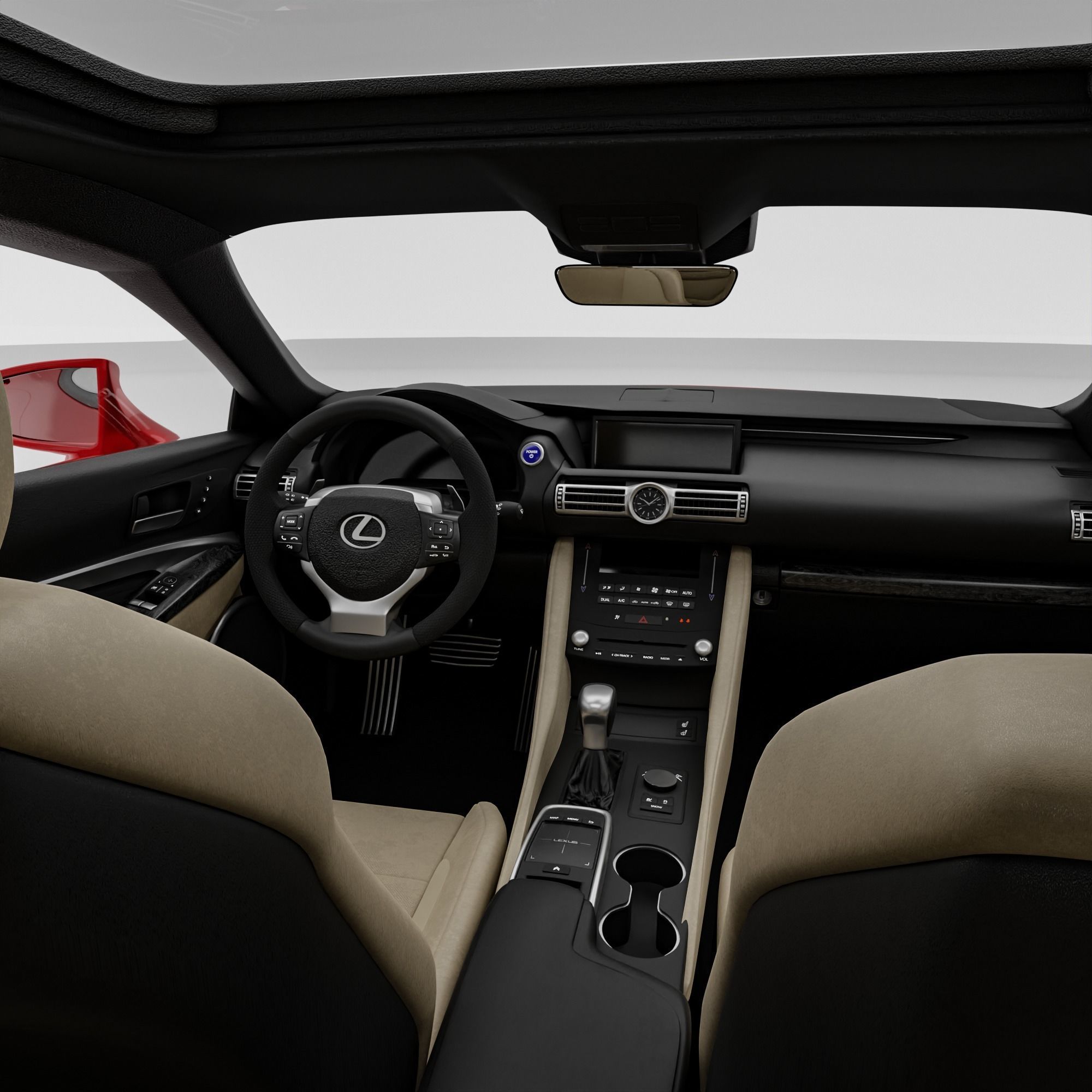 Lexus RC300h 2019 detailed interior 3D model rigged | CGTrader