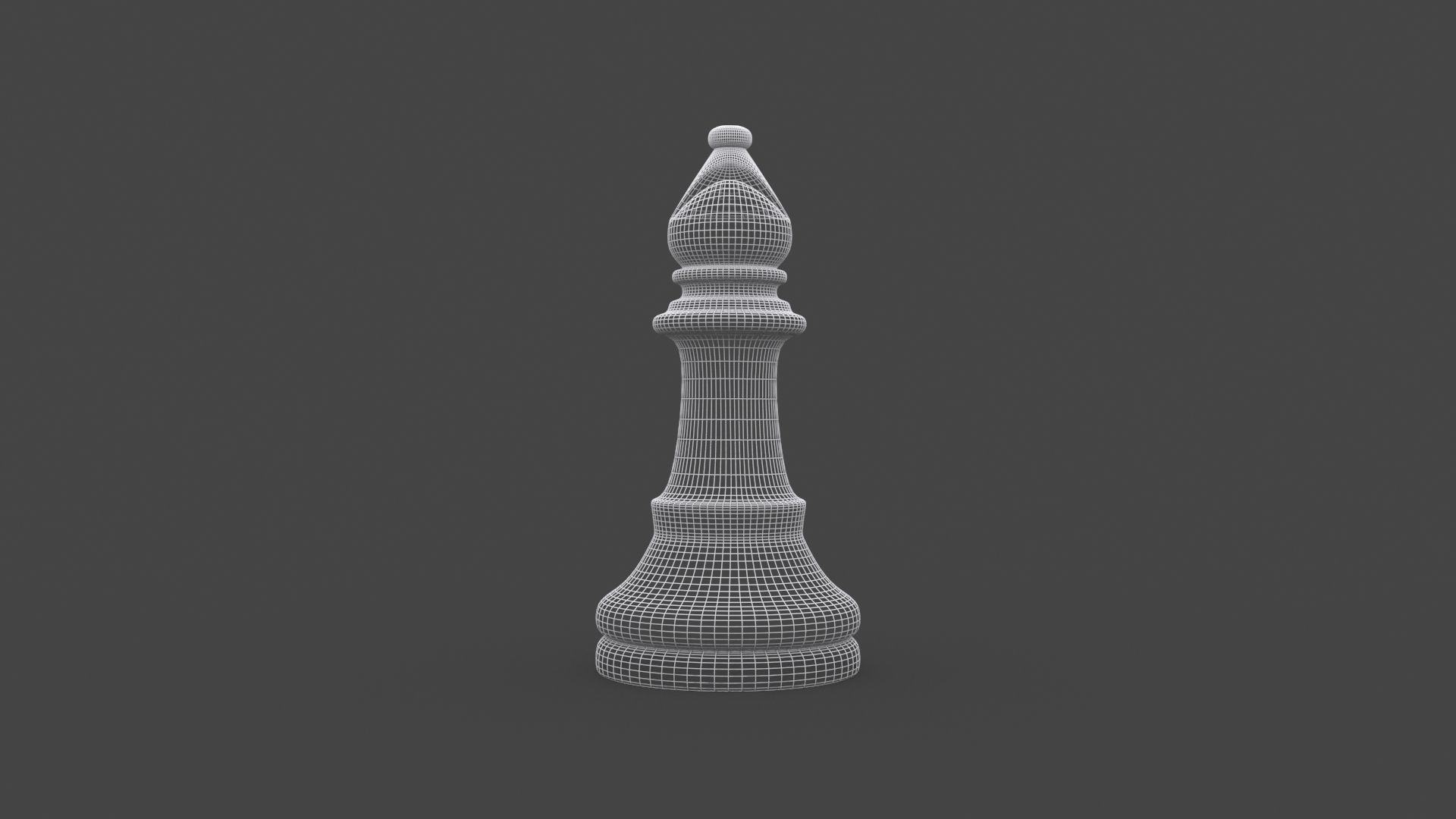 CHES-019 Wooden Bishop 3D model | CGTrader
